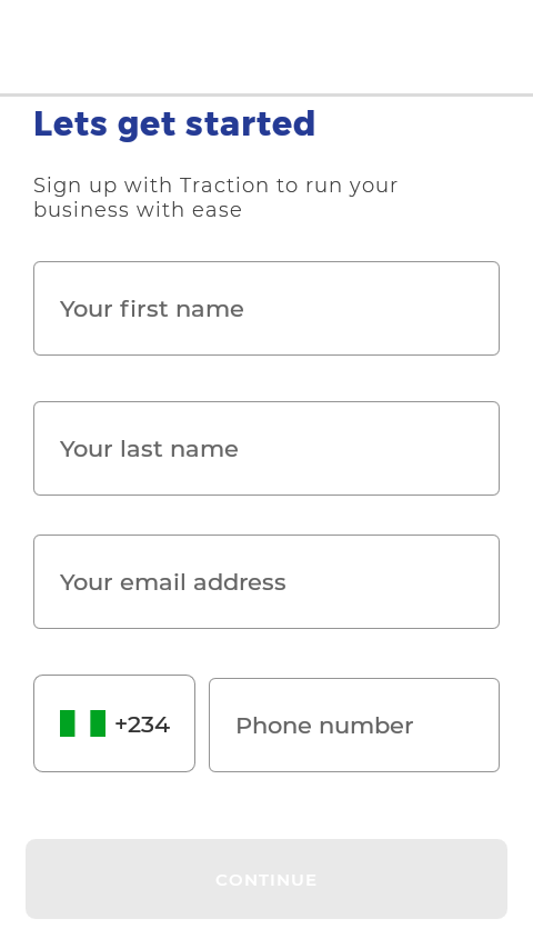 Traction Apps » Creating a Traction account - Traction Apps
