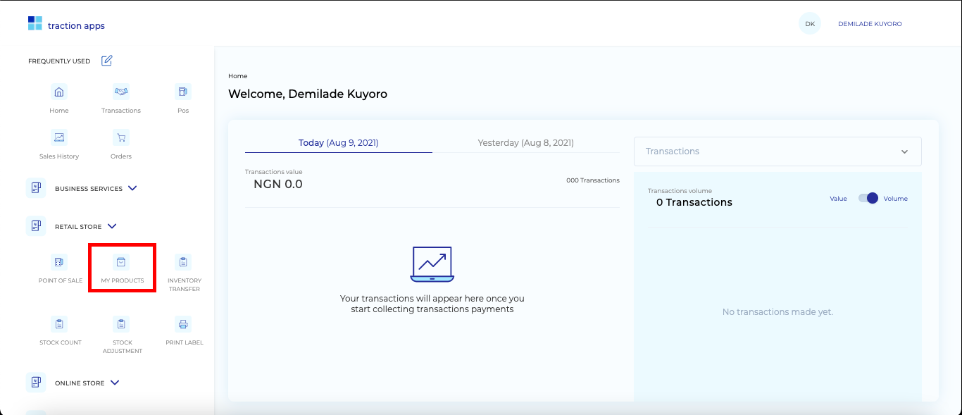 Traction Apps » Creating and managing products - Traction Apps