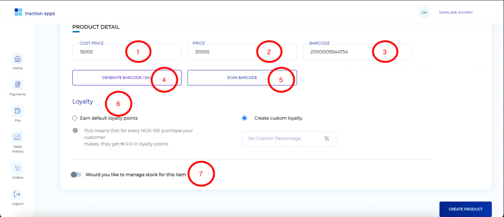 Traction Apps » Creating and managing products - Traction Apps