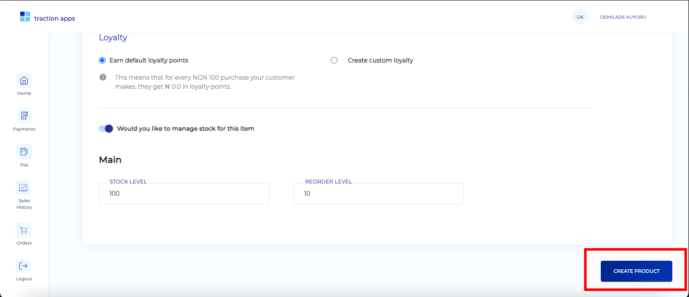 Traction Apps » Creating and managing products - Traction Apps
