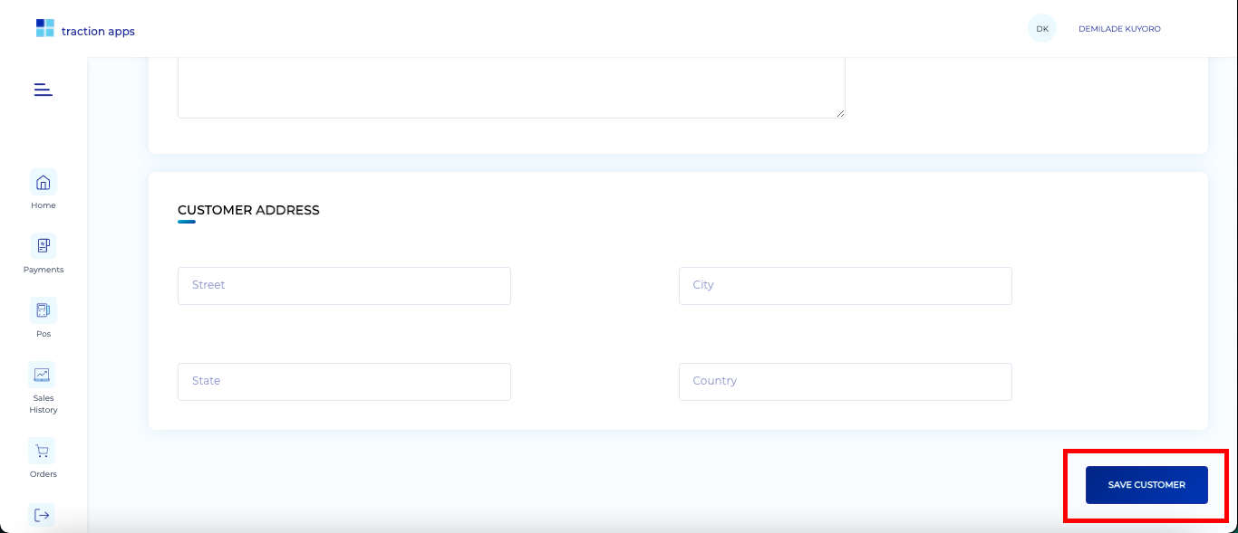 Traction Apps » Adding customers on Traction - Traction Apps