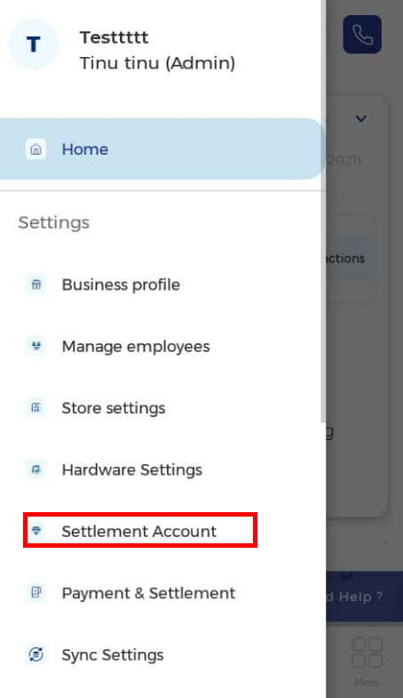 Traction Apps » Adding your settlement account - Traction Apps